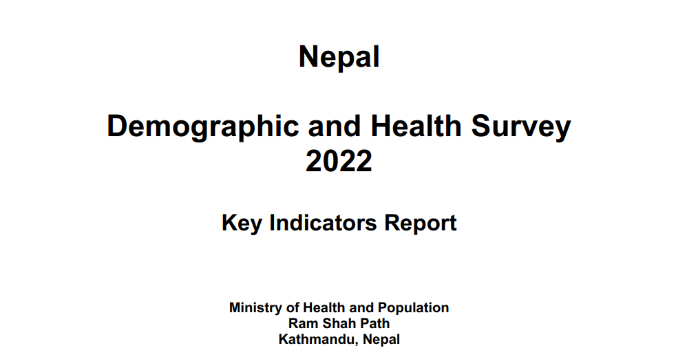 NDHS, 2022 (Key Indicators) | E. Health Network
